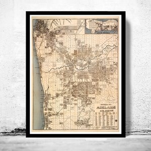 Old Map of Adelaide Australia 1920 Vintage Map Vintage Poster Wall Art ...