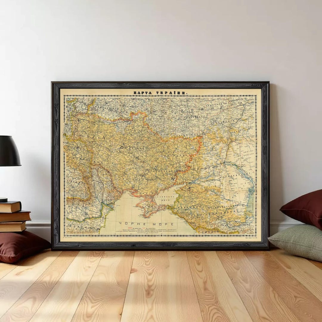 Old Map of Ukraine 1918 Vintage Map Ukraine | Wall Map Print - Etsy UK