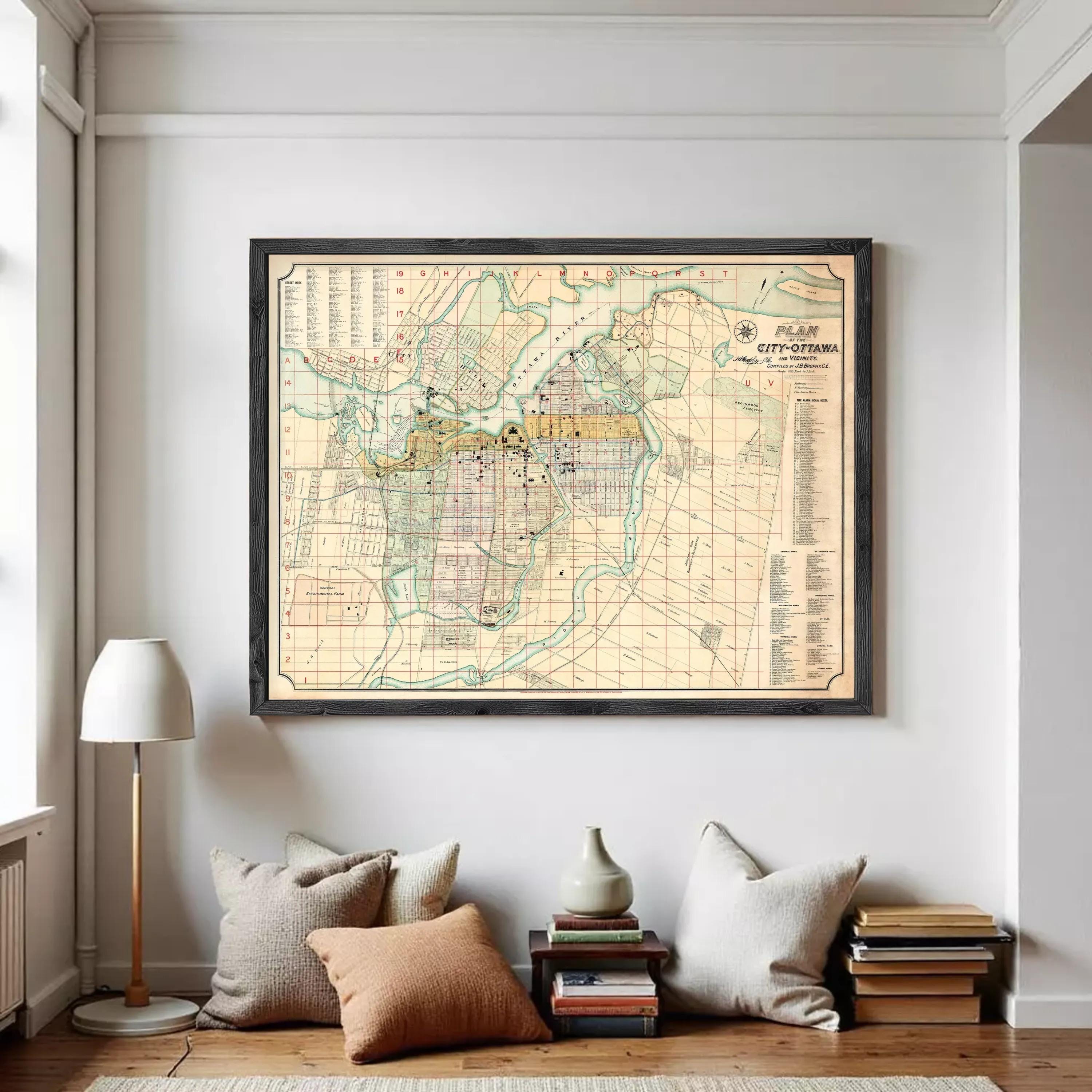 Old Map of Ottawa Canada 1895 Vintage Map | Wall Map Print - Etsy UK