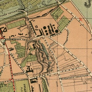 Old Map of Warsaw 1885 Poland Vintage Map Vintage Poster Wall Art Print ...