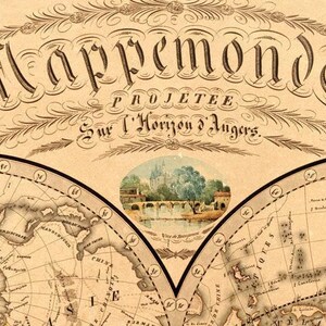 Old Map of the World 1839 Old Map of the World | Vintage World Map ...