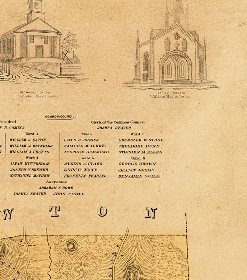 Old Map of Roxbury Boston 1849 Vintage Poster Wall Art Print - Etsy