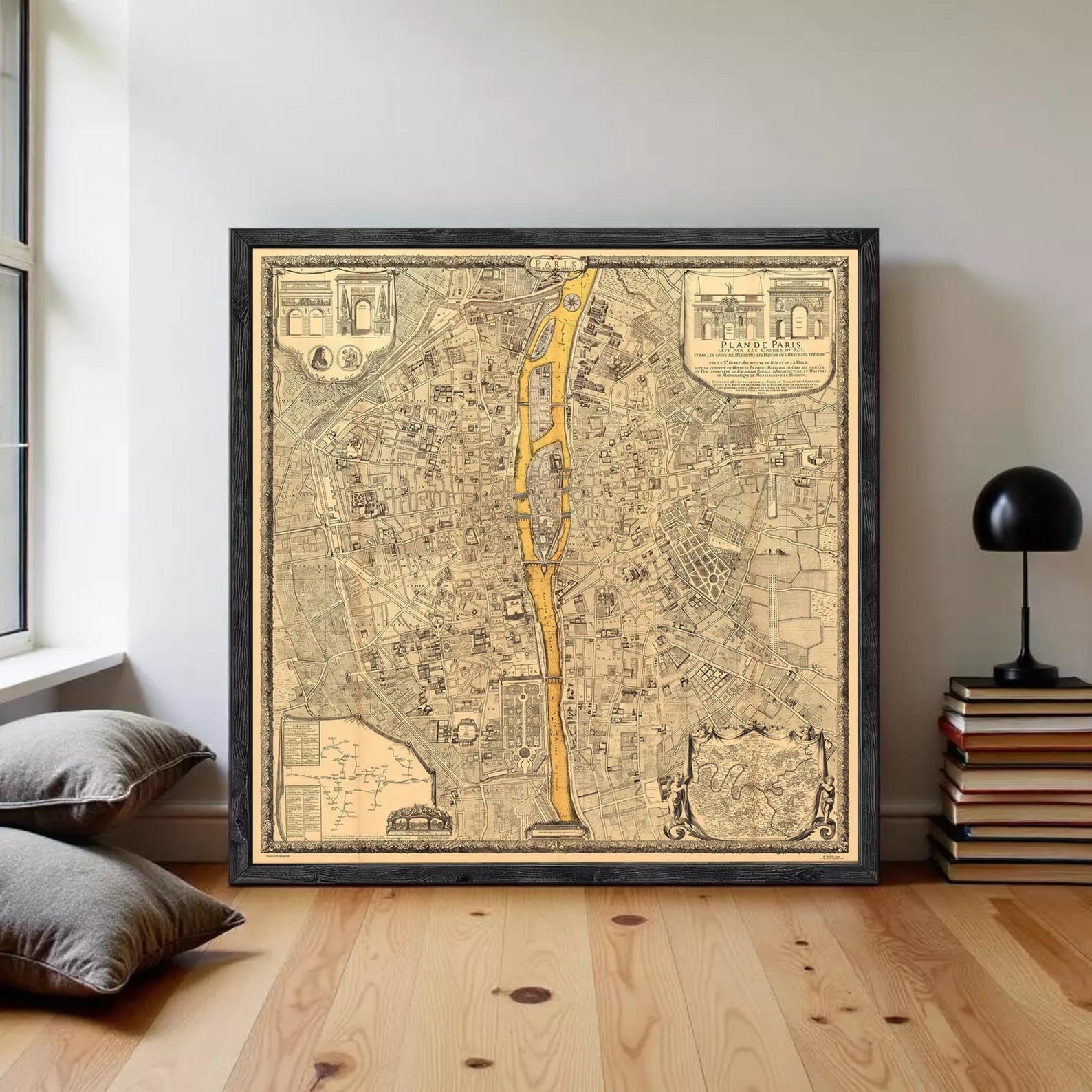 Old Map of Paris France 1710 Vintage Map | Wall Map Print - Etsy