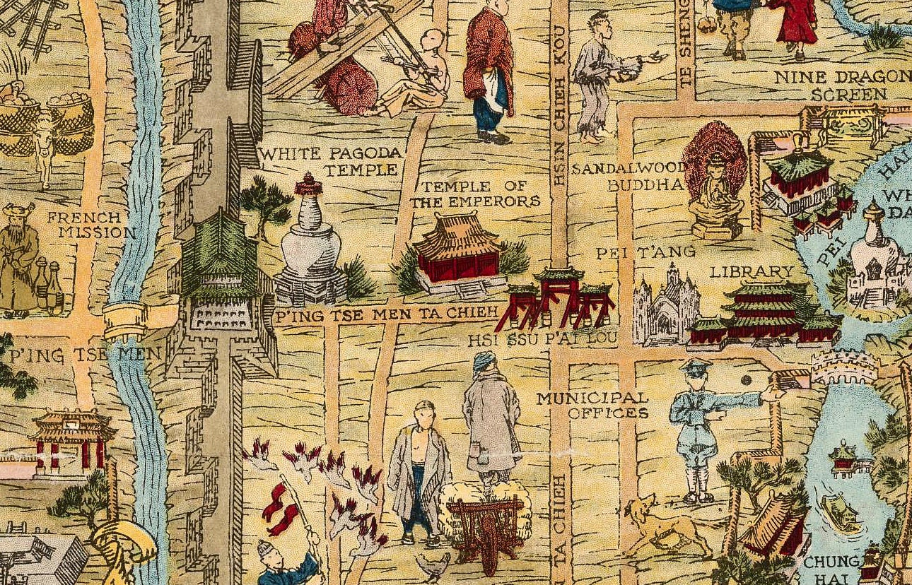 Old Map of Beijing China 1936 Vintage Map Vintage Poster - Etsy Australia