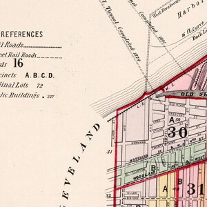 Old Map of Cleveland 1892 Vintage Map Vintage Poster Wall Art Print ...