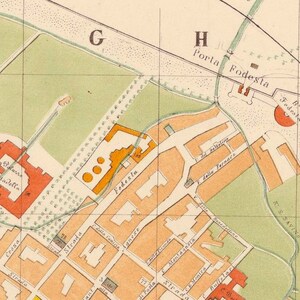 Old Map of Piacenza 1882 Antique Vintage Map Vintage Poster Wall Art ...