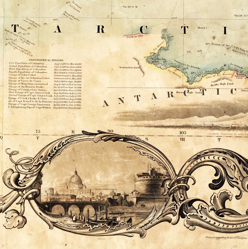 Old Map of the World 1787 Mercator Projection Antique World - Etsy