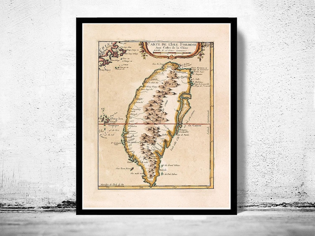 Vintage Map of Taiwan 1763 | Wall Map Print - Etsy Australia