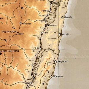 Old Map of Taiwan Vintage Map of Taiwan | Wall Map Print - Etsy Australia