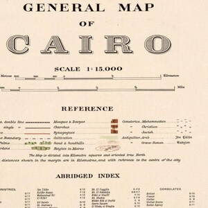 Old Map of Cairo Egypt 1920 | Wall Map Print - Etsy Australia