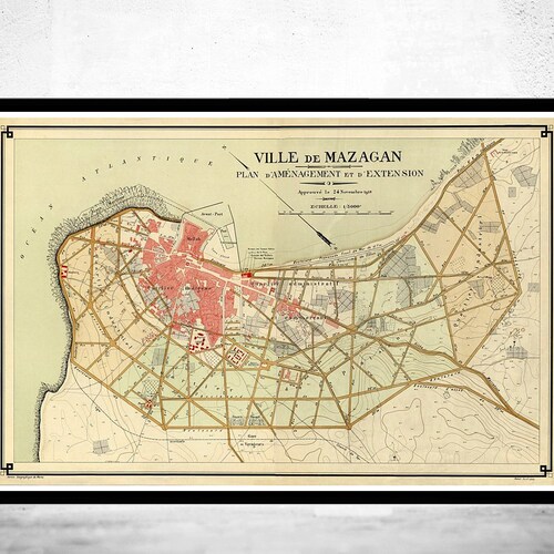 Old Map of Hanoi Vietnam 1929 Vintage Poster Wall Art Print | Etsy