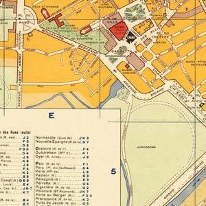 Old Map of Caen France 1942 Vintage Map | Vintage Map Wall Art Print ...