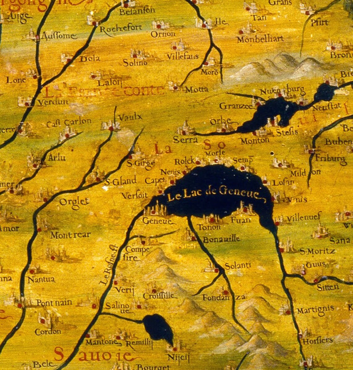 Old Map of France 1576 Vintage Poster Wall Art Print - Etsy