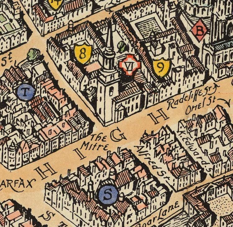Old Map of Oxford England 1936 Vintage Map | Wall Map Print - Etsy