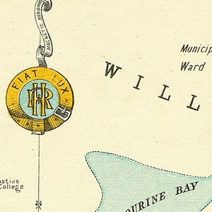 Old Map of Hunters Hill 1890 Australia Vintage Map Vintage Poster Wall ...