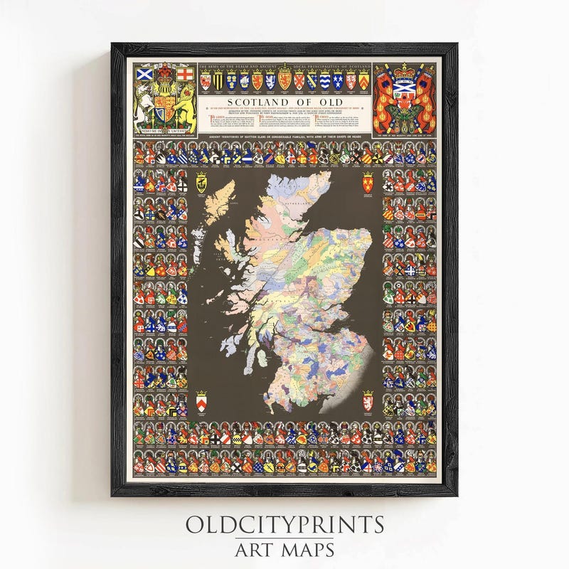 Scotland Clan Map - Etsy