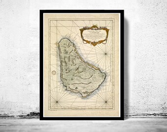Old Map of Virgin Islands 1775 Vintage Poster Wall Art Print | Etsy