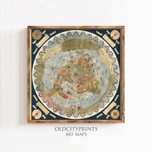 Magnificient Old World Map 1587 by Urbano Monte | World Map Gift World ...