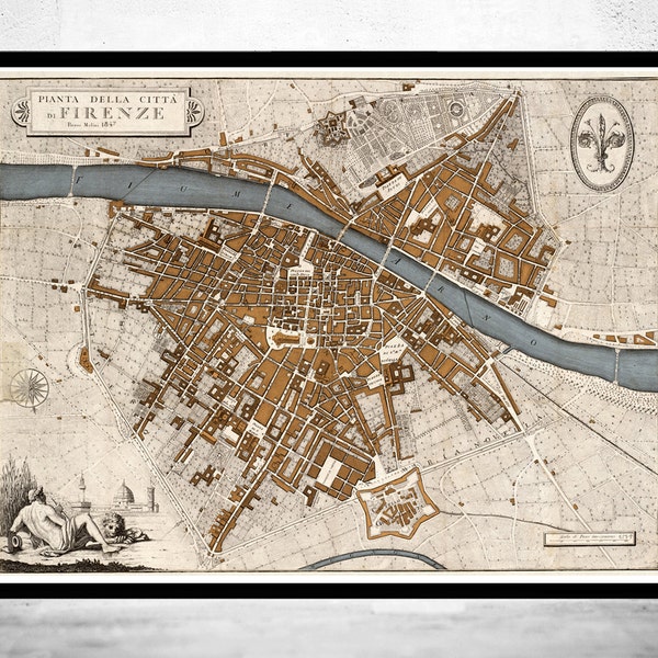 Map of Florence - Etsy