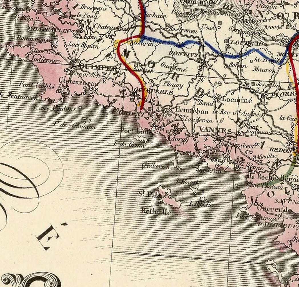 Old Map of France 1835 Vintage Map Vintage Poster Wall Art | Etsy