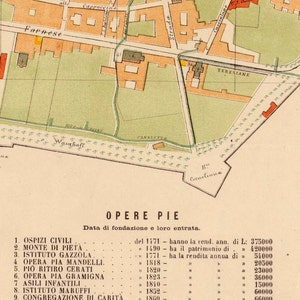 Old Map of Piacenza 1882 Antique Vintage Map Vintage Poster Wall Art ...
