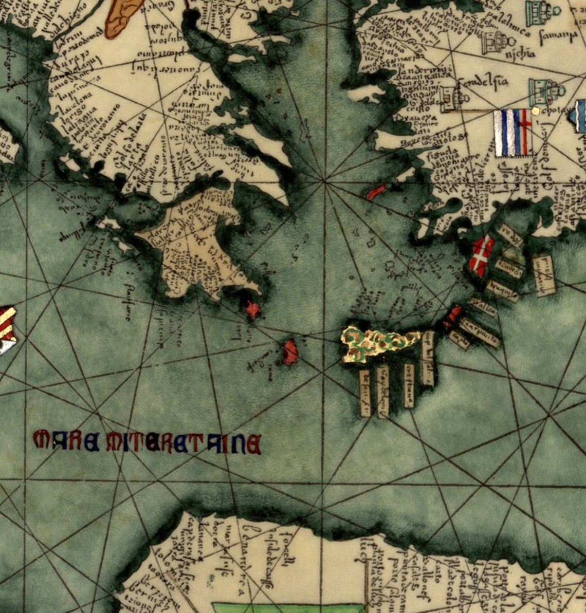 Medieval Catalan World Map 1375 Europe Mediterranean Sea and - Etsy Canada