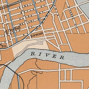 Old Map of Edmonton Canada 1915 Vintage Map Vintage Poster Wall Art ...