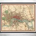 Old Map of London 1822 Vintage Map of London Vintage Poster Wall Art ...