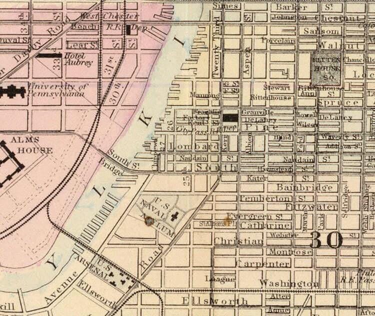 Old Map of Philadelphia 1880 Vintage Map | Wall Map Print - Etsy