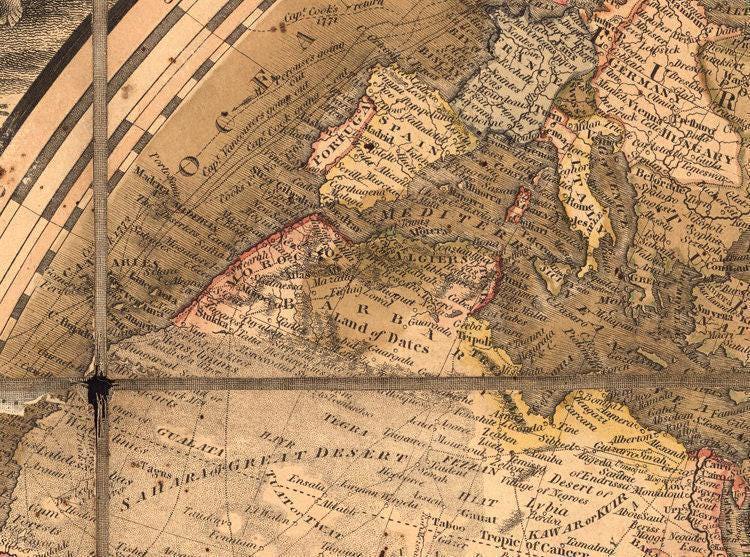 Old Map of the World 1819 World Wall Map | Vintage World Map - Etsy Ireland