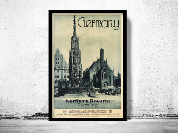 Vintage Poster of Germany Bavaria Travel Poster Tourism | Etsy
