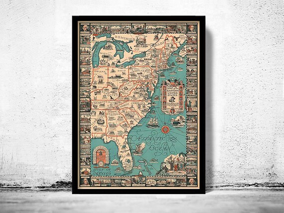 Printable Map Of Eastern Usa United States Map And Satellite Image