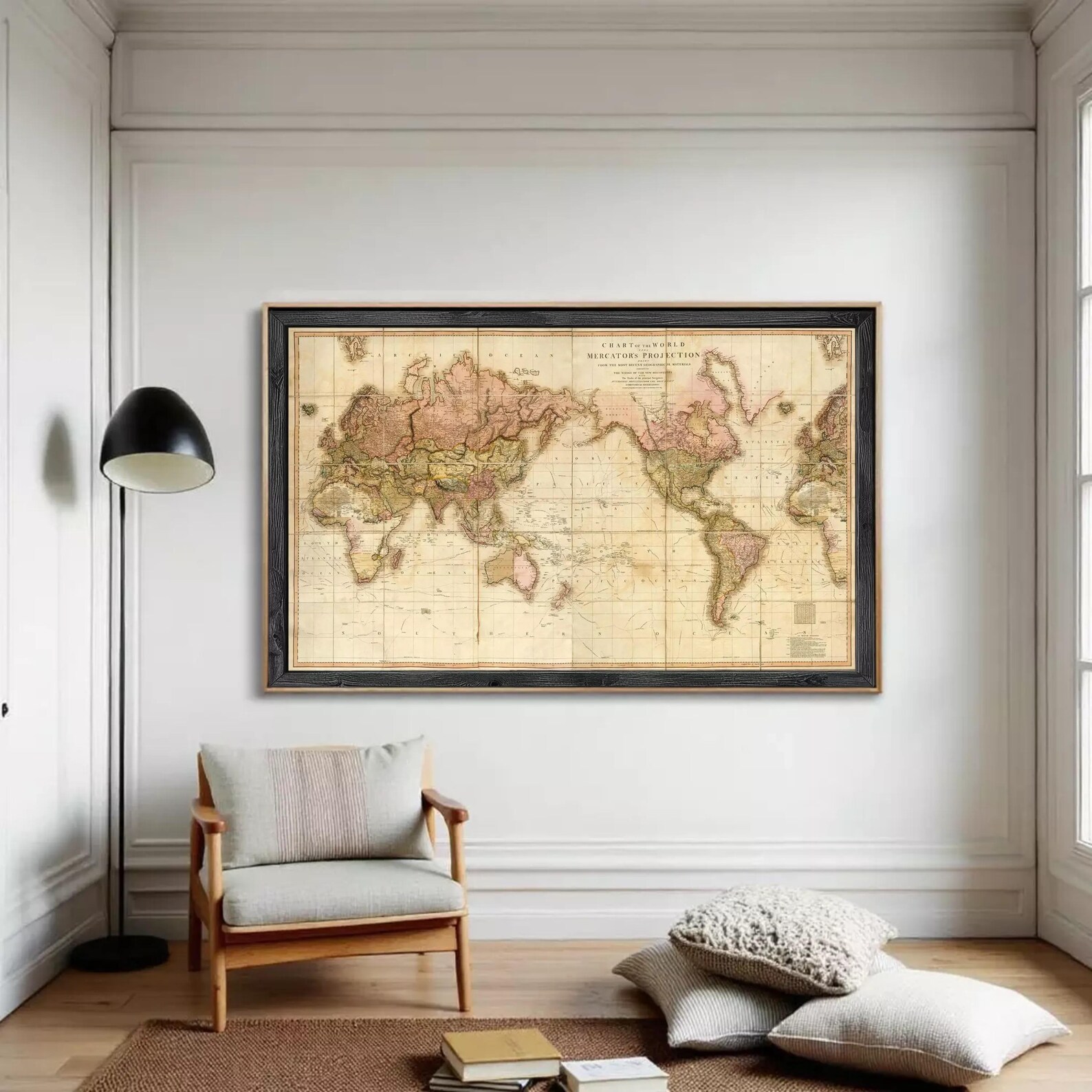 Old World Map in 1819 Antique World Map | Vintage World Map Wall Map - Etsy