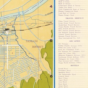 Old Map of Taipei Taiwan Touristic Guide Map | Vintage Map Wall Art ...