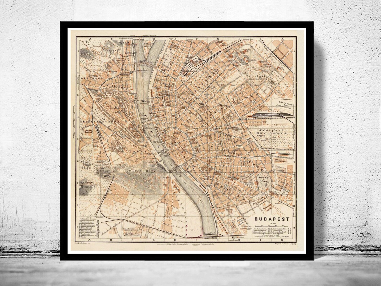 Old Map of Budapest Hungary 1913 Vintage Poster Wall Art - Etsy
