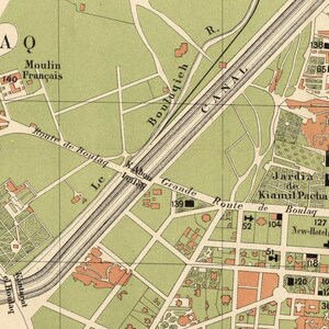 Old Map of Cairo 1886 Egypt Vintage Map | Vintage Map Wall Art Print ...