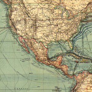 Great Vintage World Map in 1882 World Map Gift World Map Print Vintage ...