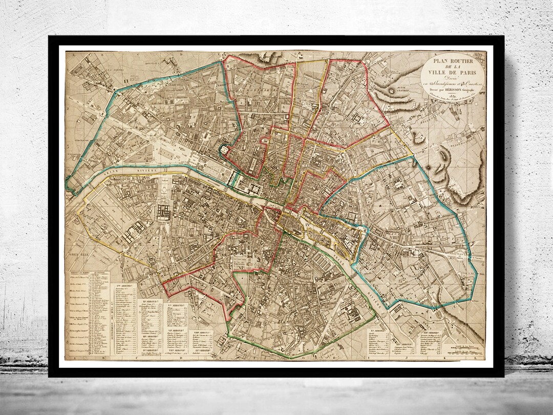Old Map of Paris 1832 France Vintage Paris Map Vintage - Etsy