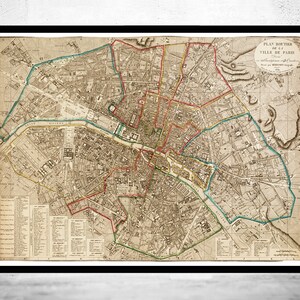 Old Map of Paris 1832 France Vintage Paris Map Vintage - Etsy