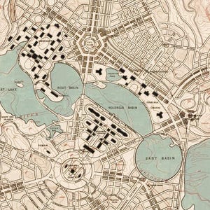 Old Map of Canberra City Australia 1918 Vintage Map | Vintage Map Wall ...