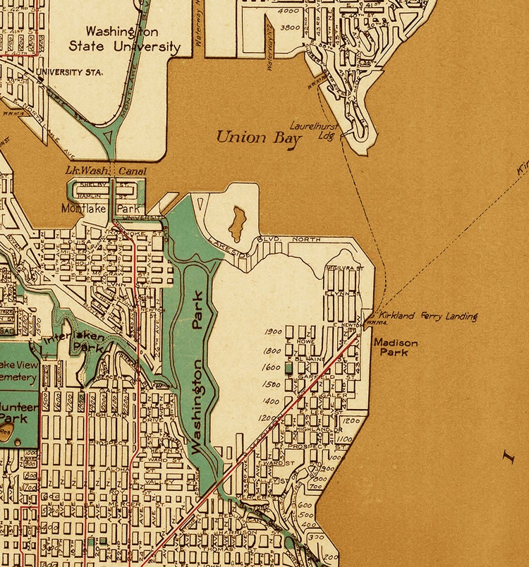 Old Map of Seattle Washington 1924 Seattle Vintage Map - Etsy