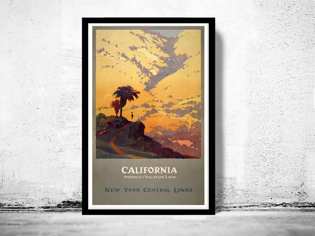 Vintage Poster of California Travel Poster Tourism 1925 | Vintage ...