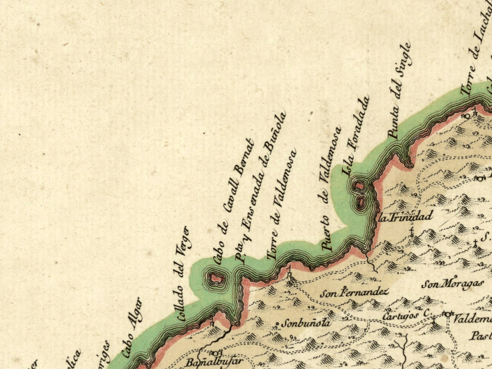 Old Map of Mallorca Island Spain 1773 Mapa Viejo De Mallorca | Etsy