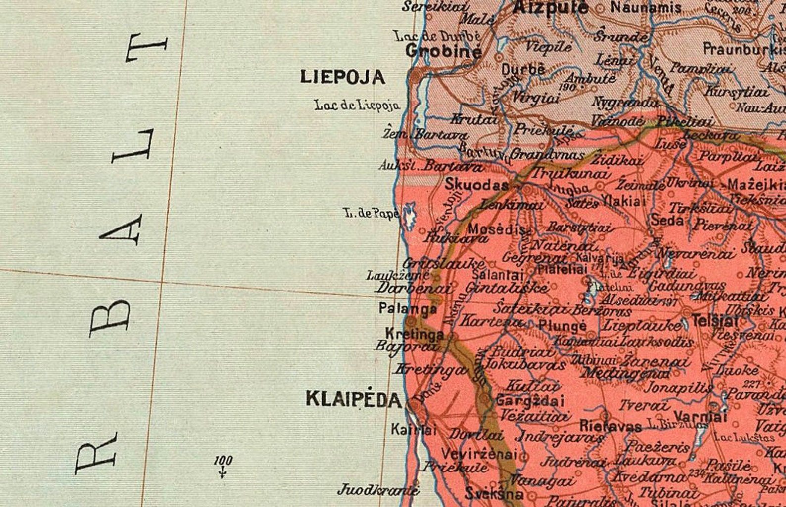 Old Map of Lithuania 1920 Vintage Map Vintage Poster Wall - Etsy