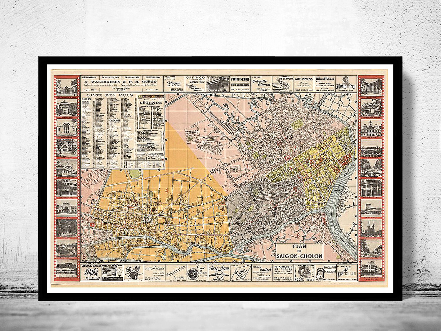 Vintage Map of Saigon Ho Chi Minh City Vietnam Vintage | Etsy