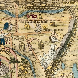 Old Map of Beijing China 1936 Vintage Map | Vintage Poster Wall Art ...