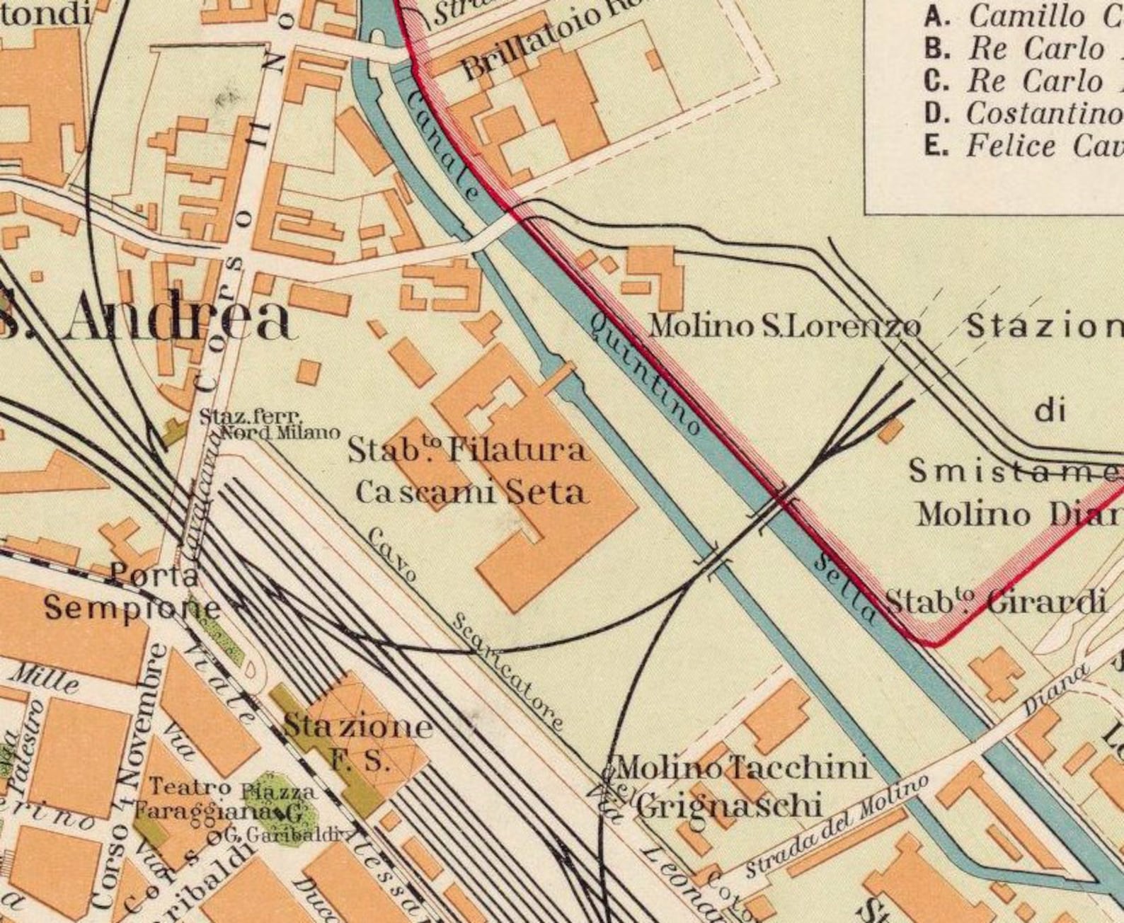 Old Map of Novara Italy 1930 Vintage Map of Novara Italia - Etsy