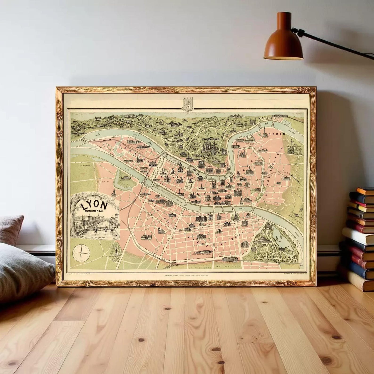 Old Map of Lyon France 1894 Vintage Map of Lyon | Wall Map Print - Etsy