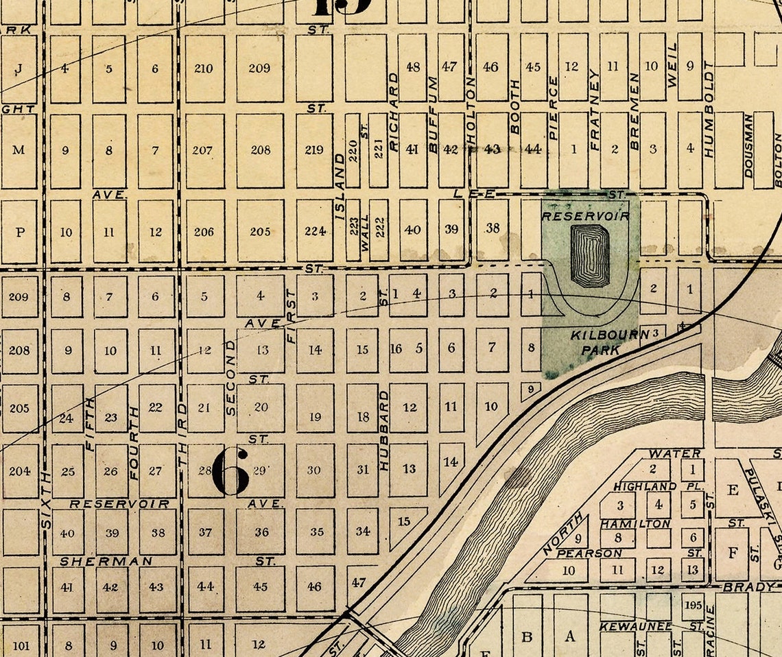 Old Map of Milwaukee 1893 Vintage Map Vintage Poster Wall - Etsy