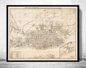 Liverpool Map Poster - Etsy